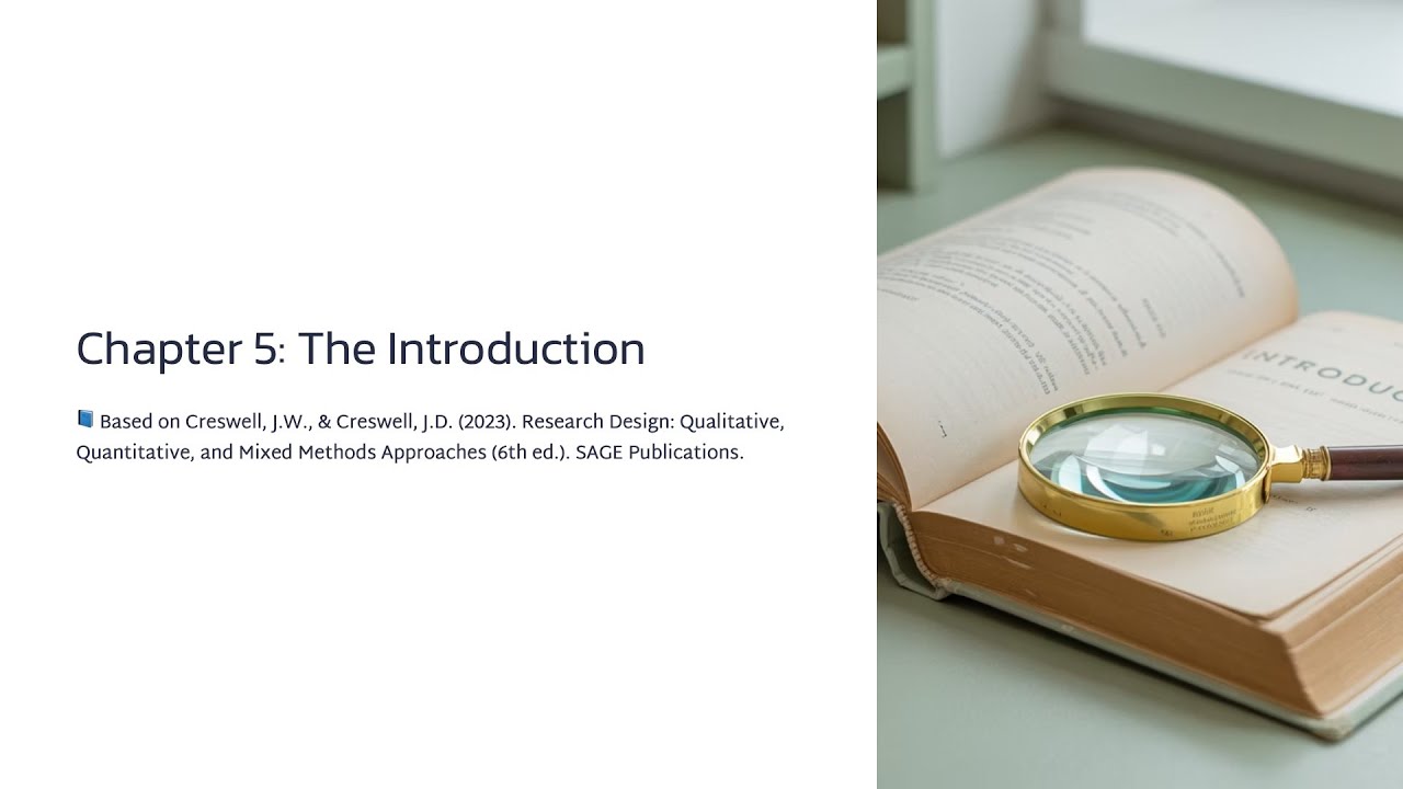 Chapter 5: How to Write a Powerful Research Introduction | Creswell’s Research Design Explained