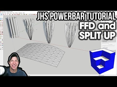 JHS Powerbar SketchUp Extension Tutorial - Combining Split Up and FFD for Amazing Shapes!