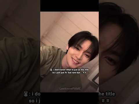 Cutiepie leeknow live on Insta today ๐ฑ๐ค #shorts #leeknow #straykids #fyp