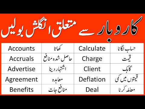 Business Vocabulary Words with Urdu Meanings | @AWEnglish