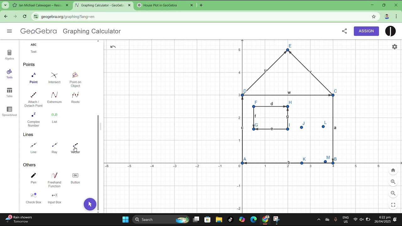 BUILDING A HOUSE USING GEOGEBRA