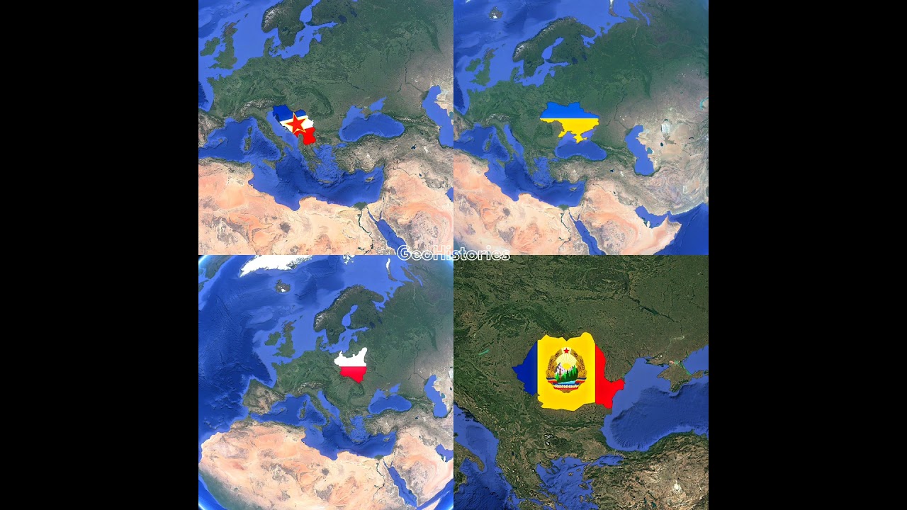 Evolution of Serbia, Poland, Romania & Ukraine #history #maps