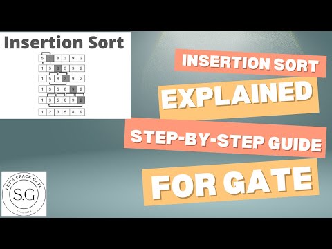 Insertion Sort Explained for GATE CS | Step-by-Step Breakdown