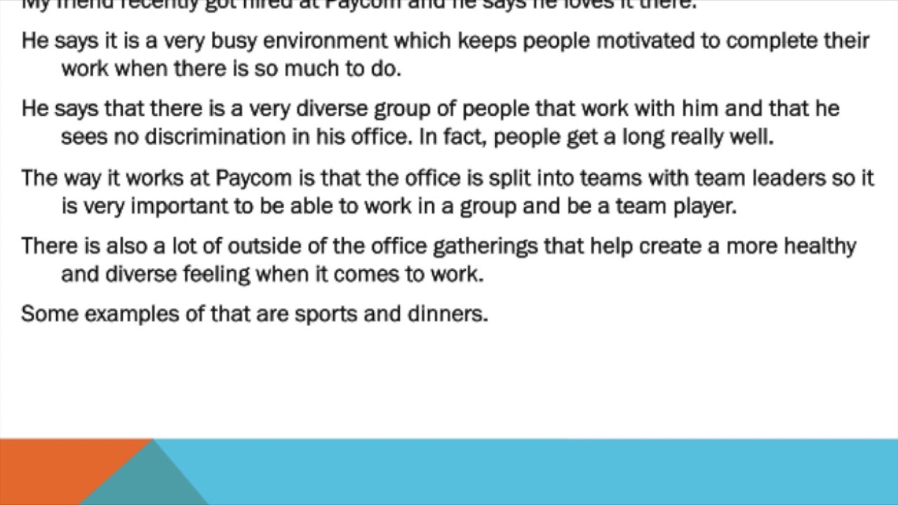 Diversity Audit (Paycom)