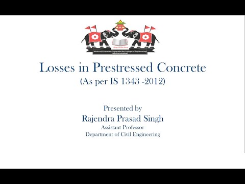 Introduction to losses in pre-stressed concrete members as per IS 1343 -2012
