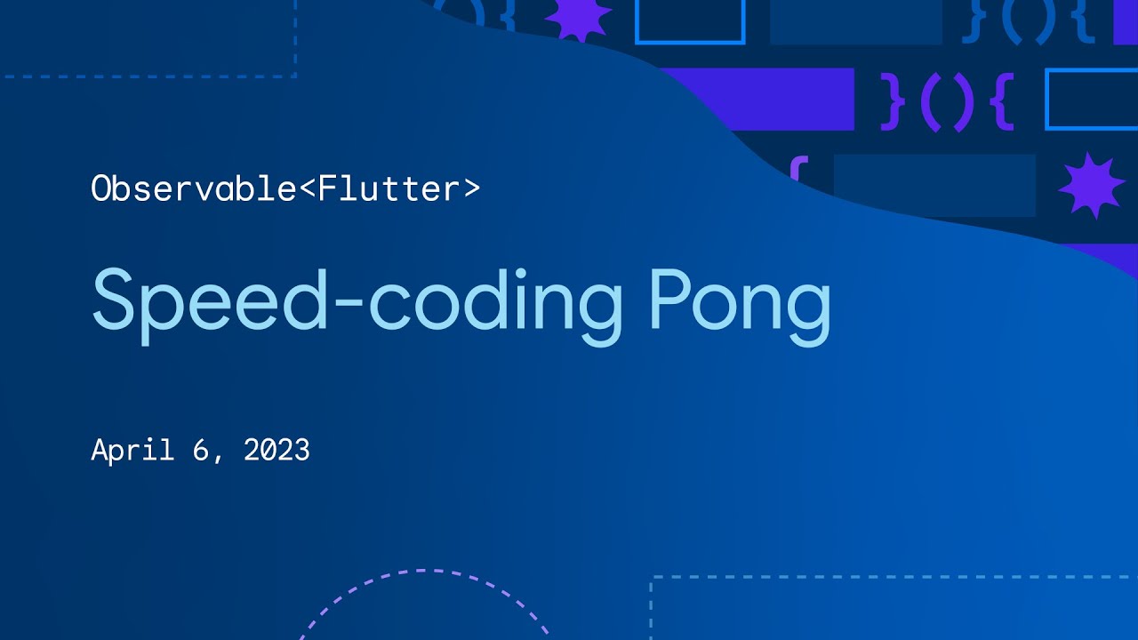 Observable Flutter: Speed-coding Pong
