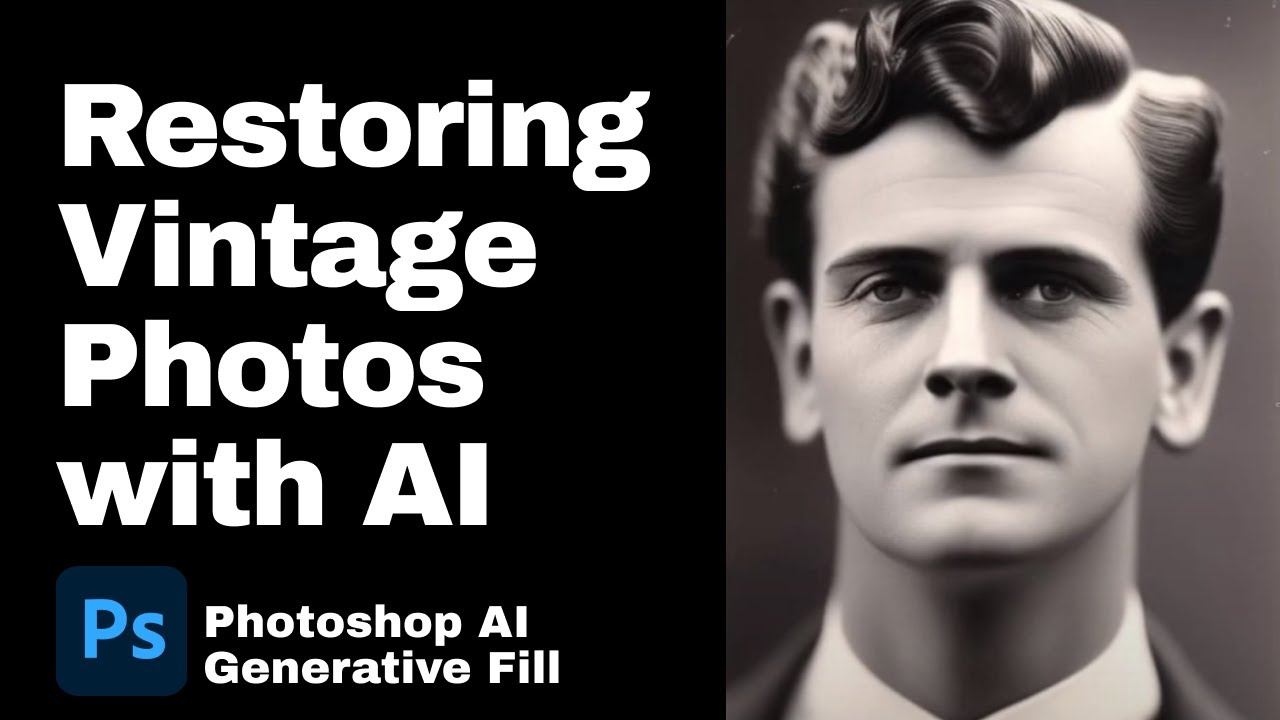Restoring Vintage Antique Photos with AI - Adobe Photoshop AI Generative Fill