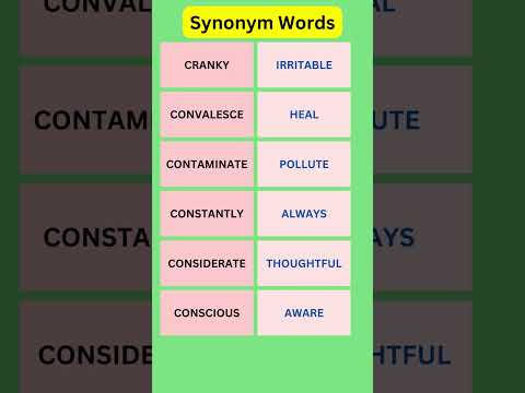 Synonym words #learnenglish #vocabulary