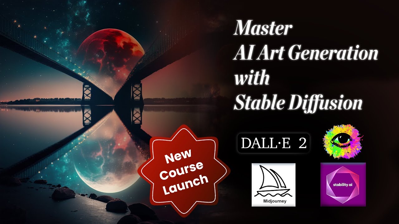Master AI Art Generation with Stable Diffusion, DALLE2, and MidJourney.