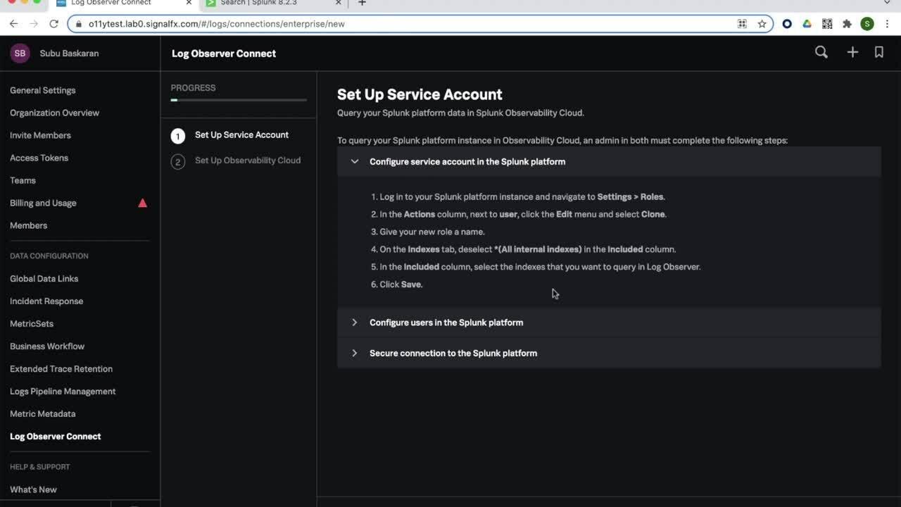 Connect your Splunk Enterprise Logs with Observability Data