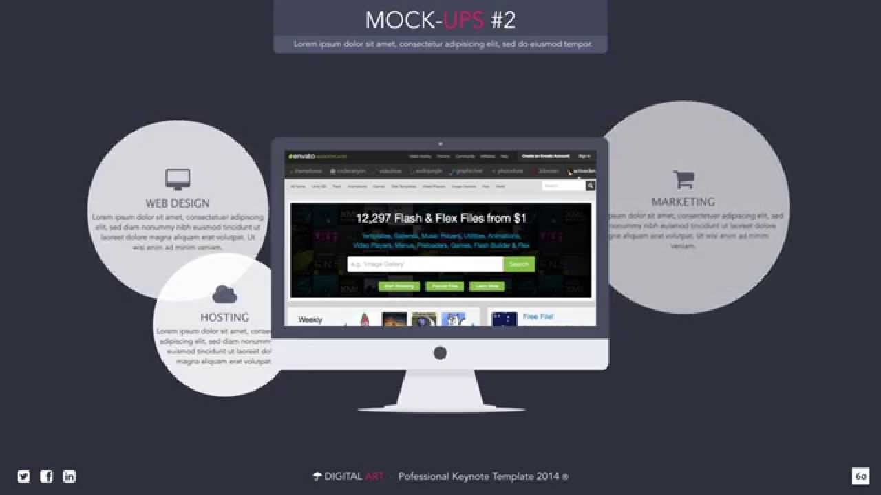 Digital Art - Creative Keynote Presentation Template (Dark Version)