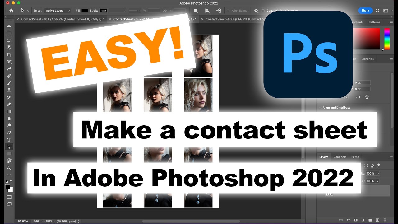Easy way to make contact sheet in Adobe Photoshop 2022