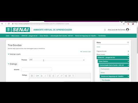 Tutorial de acesso ao AVA perfil de aluno