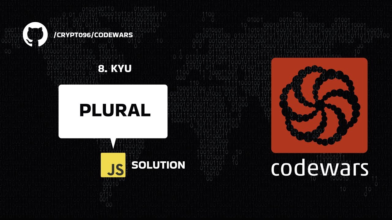 Plural - 8 kyu - JavaScript solution | Codewars Series