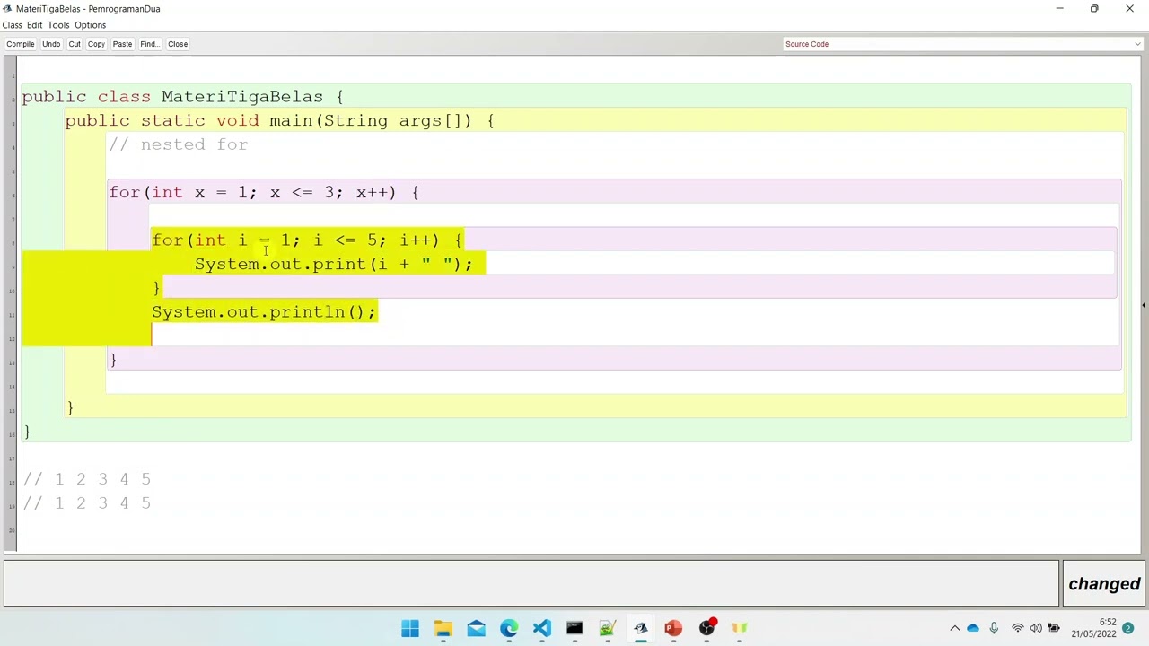 Pemrograman Java Dasar - Pertemuan 13 - Nested Loop  pada JAVA