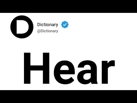 Hear Meaning In English