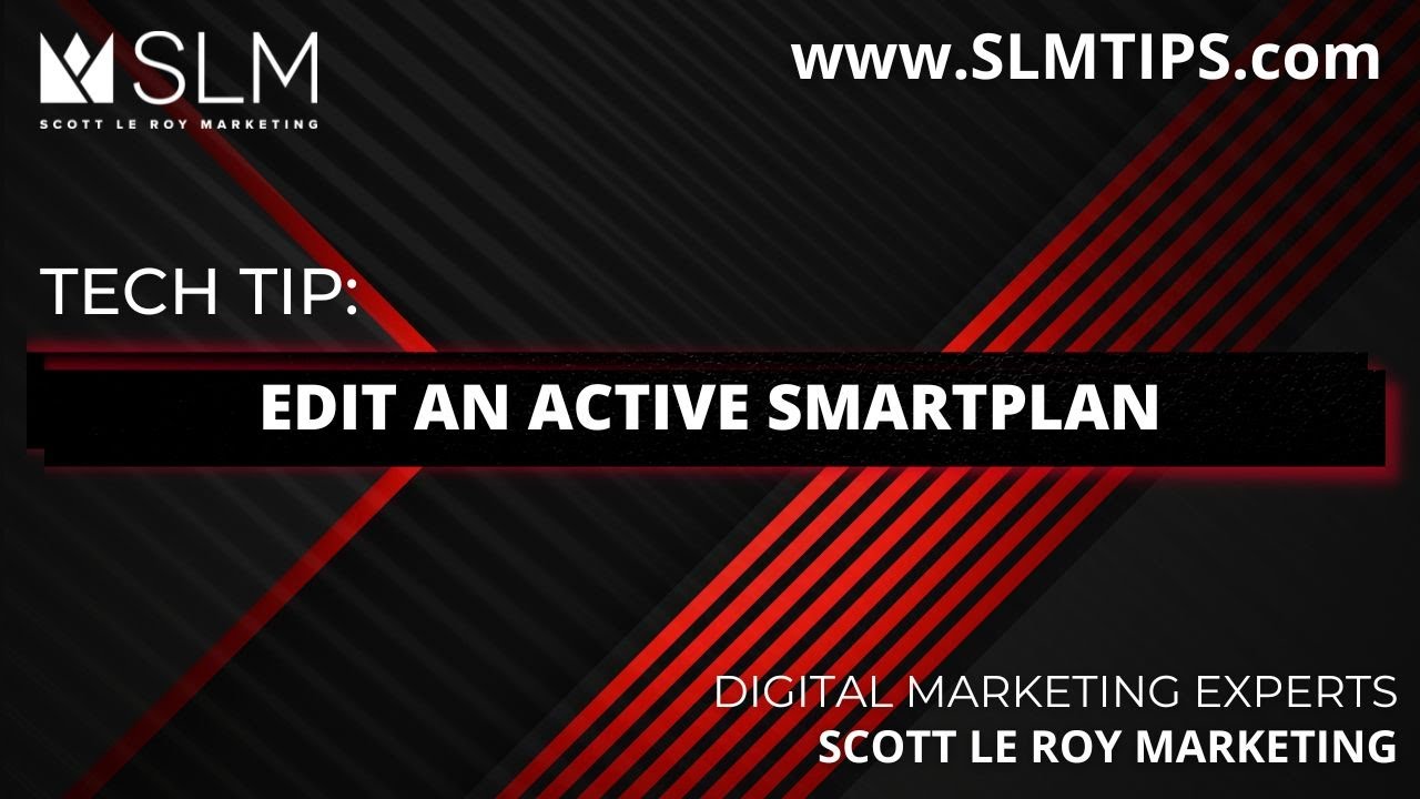 Tech Tip: Edit an Active SmartPlan