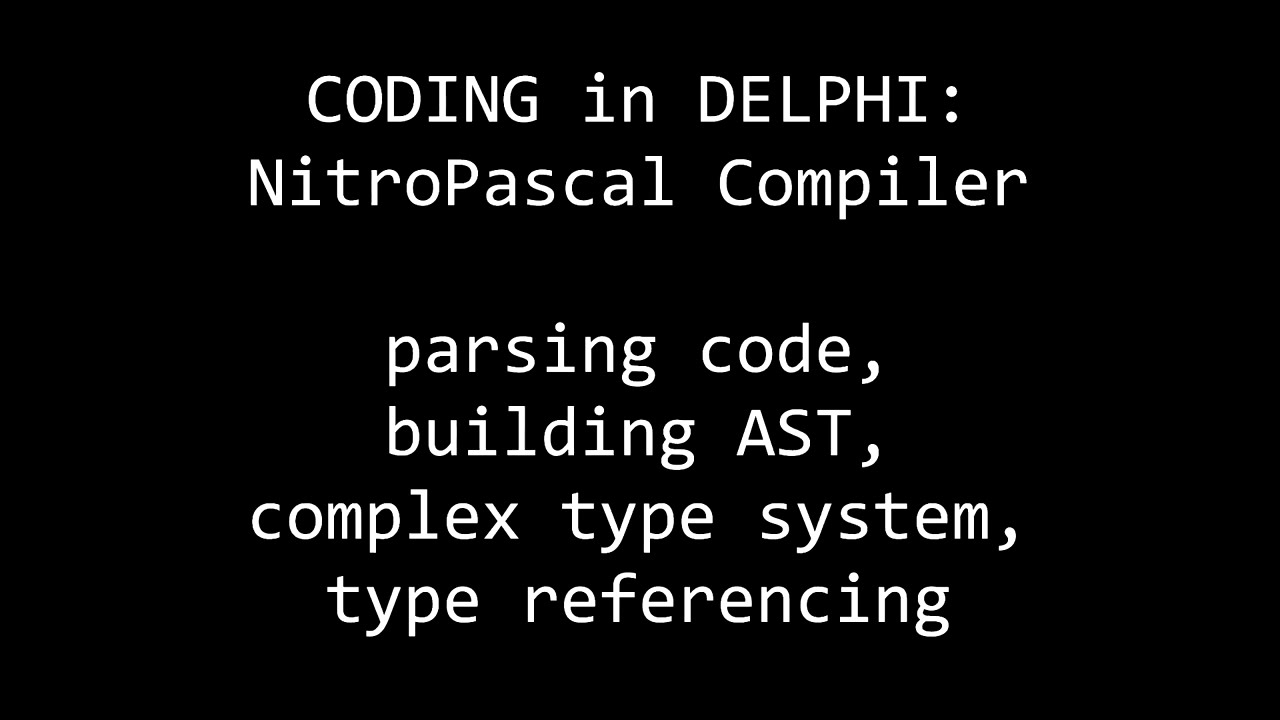 CODING in DELPHI: NitroPascal Compiler | p.1