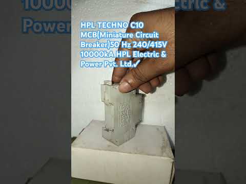 HPL TECHNO C10 MCB(Miniature Circuit Breaker)50 Hz 240/415V 10000kA HPL Electric & Power Pvt. Ltd.