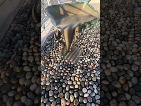 Indian pebble stone flooring #construction #technique #concrete #viralvideo #shorts