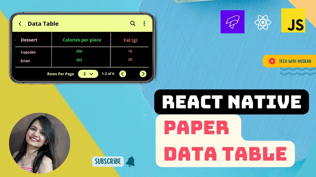 #13 Exploring React Native Paper Data Tables | Structured Data Display | React Native Paper Series