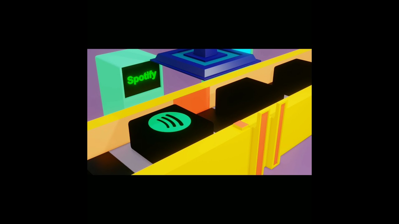 How Spotify App is made?  #Spotify #music #song #blender3d #animation #factory #robot