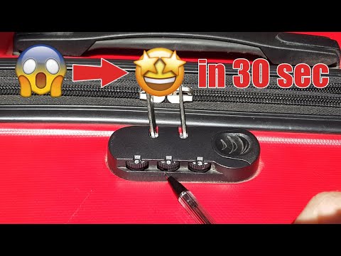 How to open suitcase lock without code in 30 sec.? (3 dial combo lock reset)