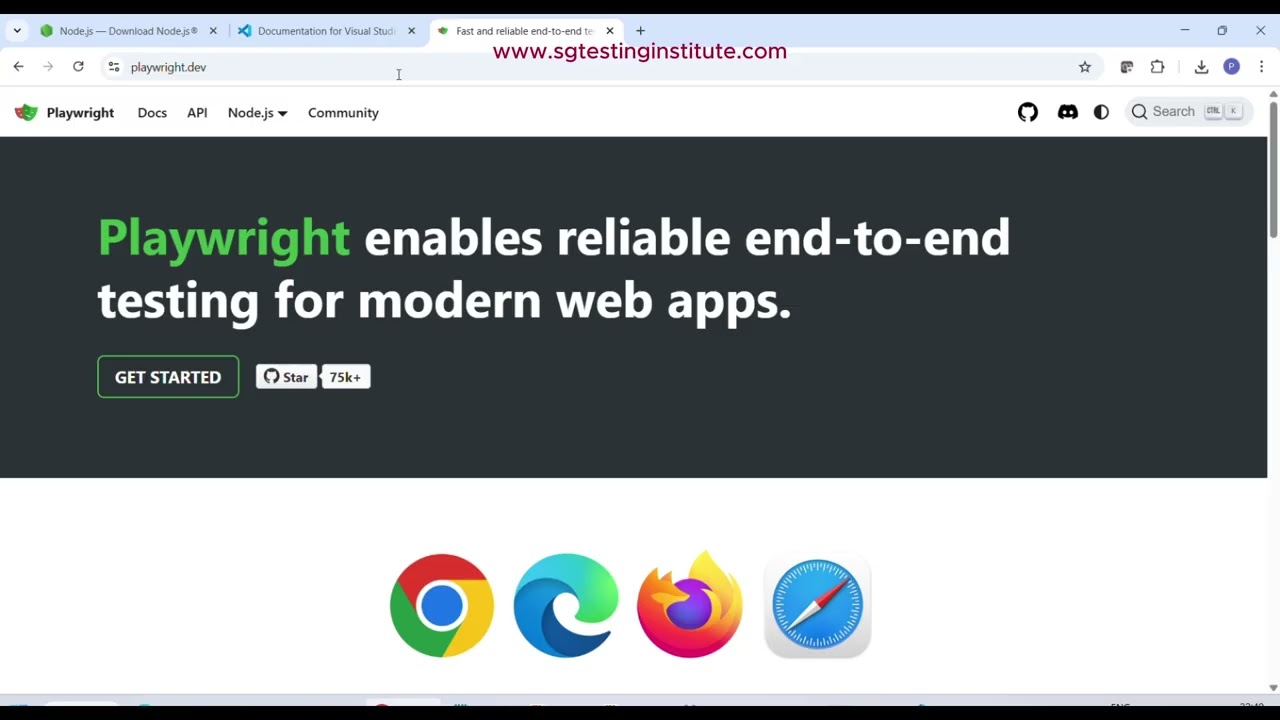 Install NodeJS & VS Code | GitHub with SSH | Playwright Installation| Create Playwright Test