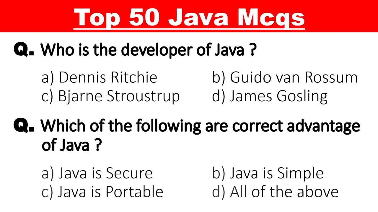 Java Programming MCQ | Java mcq questions and answers