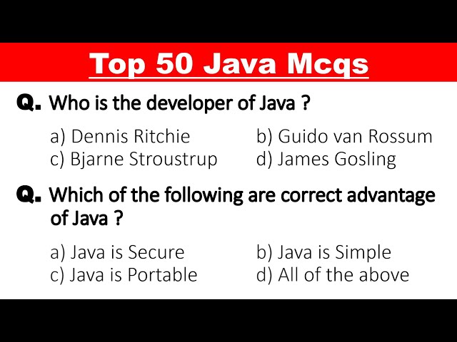 Essential Java Programming MCQs for Interviews and Exams | Galaxy.ai