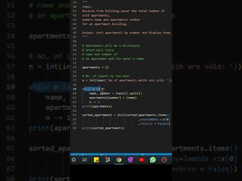 How to Append #input #data to #dictionary and #sort them with #Python, #shorts