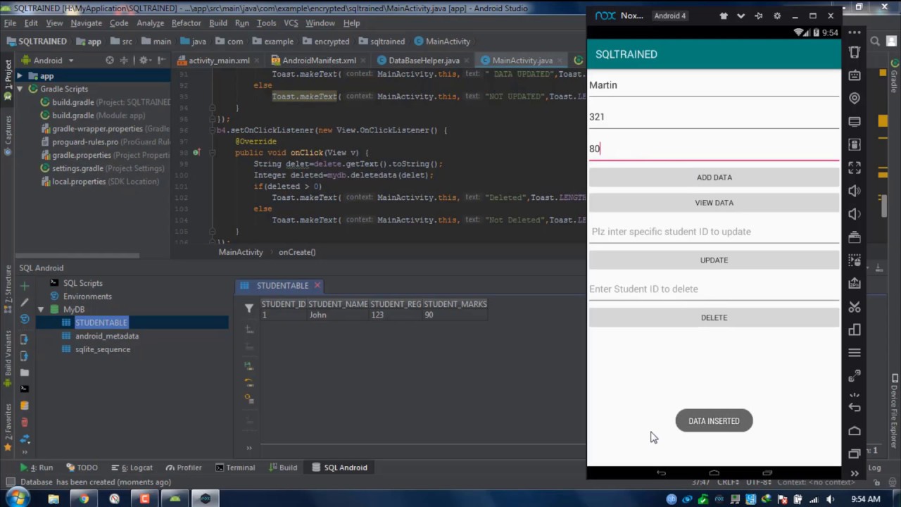 How to view SQLite Database Tables directly from android studio..Tutorial