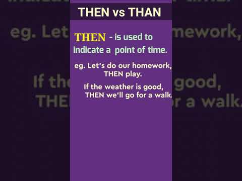 SPEAKING ENGLISH TIPS- THEN vs THAN | Use of #THEN and #THAN #shorts
