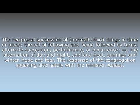 What does Alternation mean?