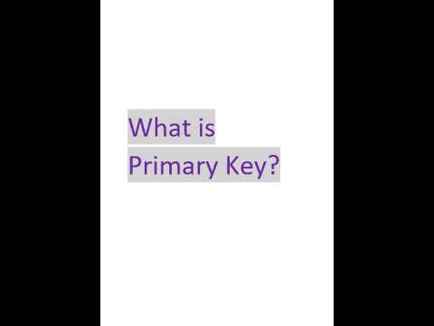 What is Primary Key(computer science )in computer science