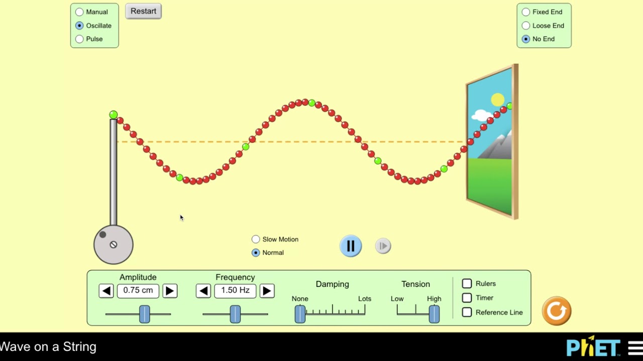 Frequency & Wavelength Online Lab - Wave on a String