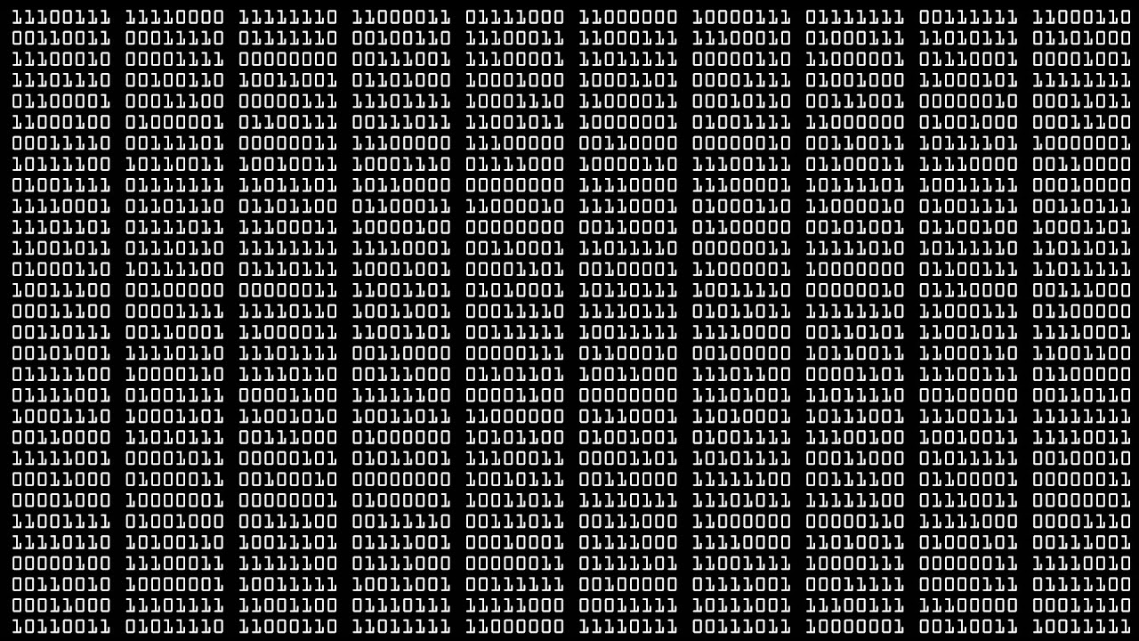 Binary Number Background- Copyright Free Stock Footage Clip