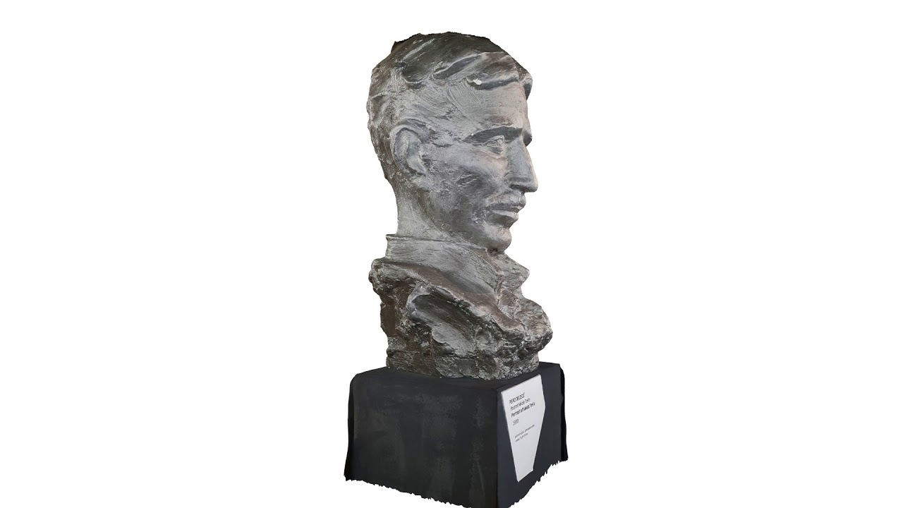 Nikola Tesla 3D model sculpture from Mind from the future exhibition