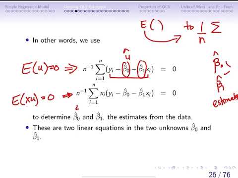 2.2.1 Ordinary Least Squares (OLS) Part 1