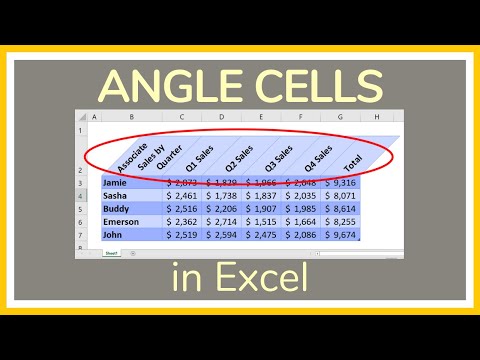 How to Make Angled Cells in Excel - Tutorial