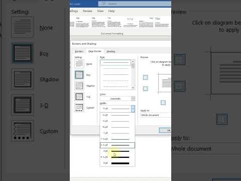 Page borders in MS Word | add border in word | add border to word document
