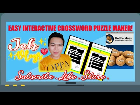 EASY INTERACTIVE CROSSWORD PUZZLE MAKER | HOT POTATOES - JCROSS | TUTORIAL💛💯