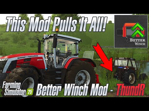 Winch Anything in FS25 — This Mod is Brilliant! - Better Winch by ThundR