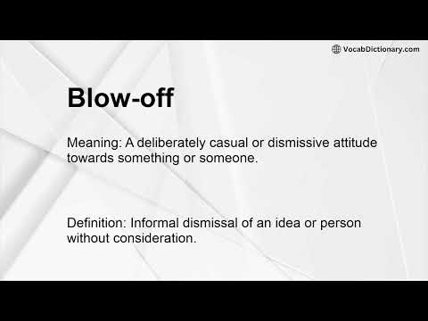 Blow-off Meaning