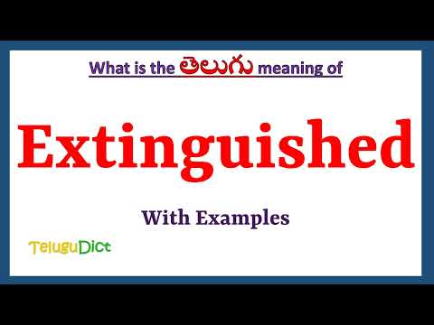 Extinguished Meaning in Telugu | Extinguished in Telugu | Extinguished in Telugu Dictionary |