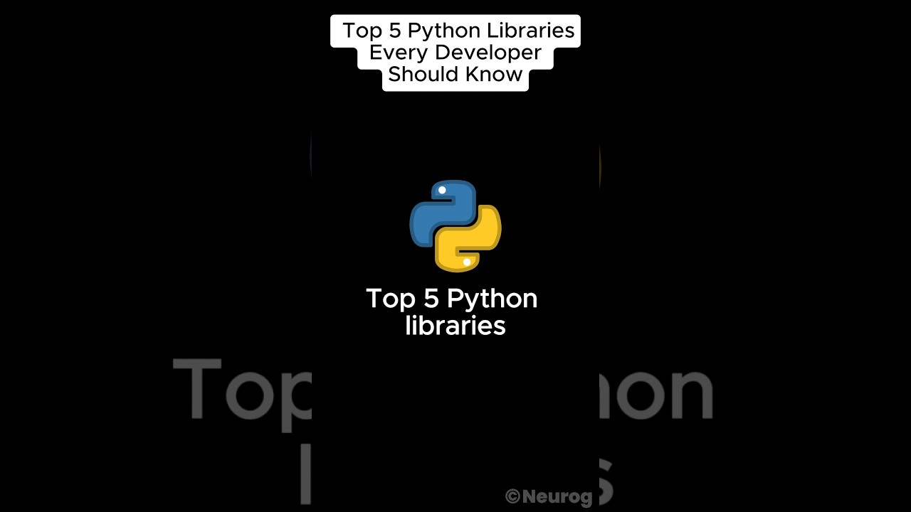 Top 5 Python Libraries You Need to Know | Python Libraries Every Developer Should Master