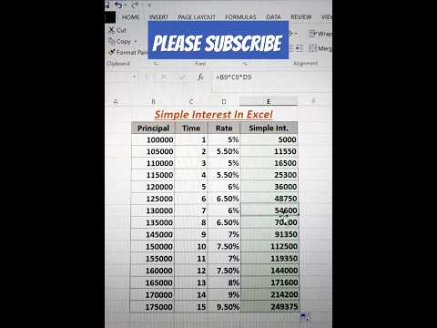 simple interest | simple interest calculation in excel | excel tutoring