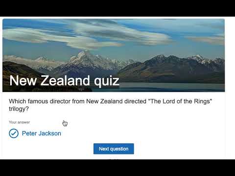 New Zealand/Aotearoa Bing Quiz