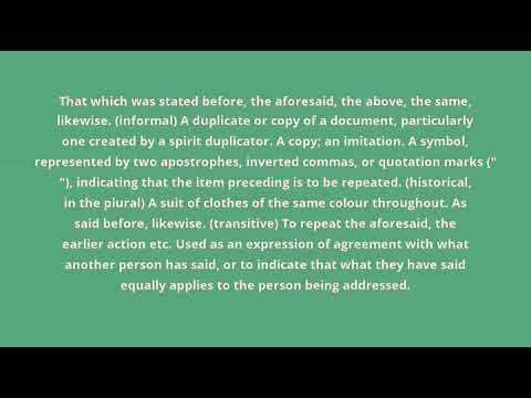 what is the meaning of ditto
