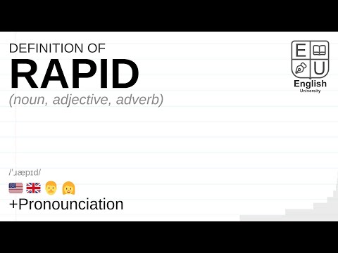 RAPID meaning, definition & pronunciation | What is RAPID? | How to say RAPID